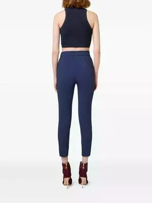 Elisabetta Franchi Logo Mesh High Neck Cropped Top
