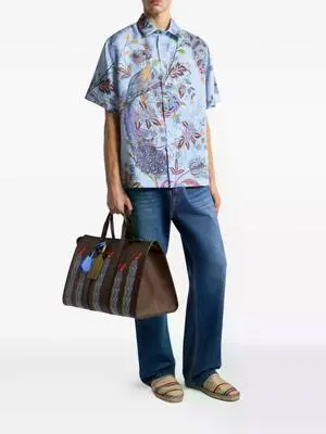 Etro Peacock-print Silk Shirt