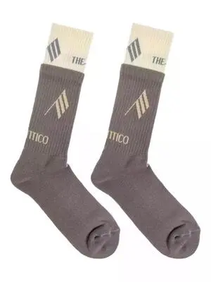 Attico Logo-print Socks - Grey