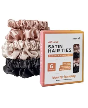 NIGHT Satin Scrunchies 6-pack - Variety