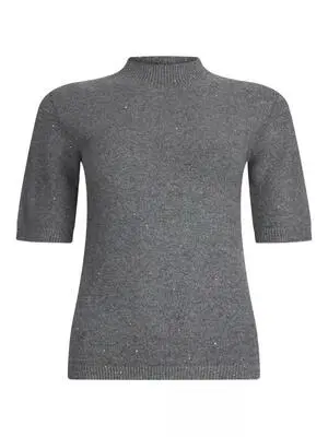 Liu Jo Mock Neck Short Sleeve Sweater