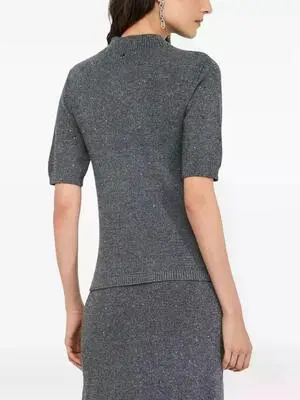 Liu Jo Mock Neck Short Sleeve Sweater