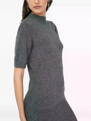 Liu Jo Mock Neck Short Sleeve Sweater