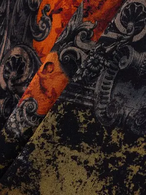 JEAN PAUL GAULTIER Printed Mesh Midi Skirt - Orange