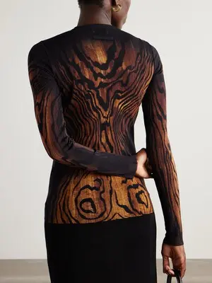 JEAN PAUL GAULTIER Printed Mesh T-shirt - Brown