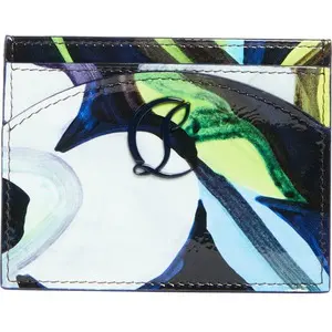 CHRISTIAN LOUBOUTIN Loubi54 Mooncrest Leather Card Case - Multi/ Navy