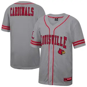 COLOSSEUM Louisville Cardinals Free Spirited Baseball Jersey - Gray