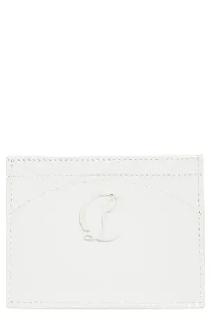 CHRISTIAN LOUBOUTIN Loubi54 Leather Card Holder - Bianco