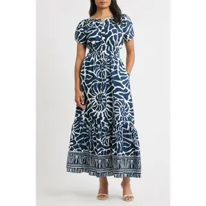 Halogen Allover Print A-line Dress