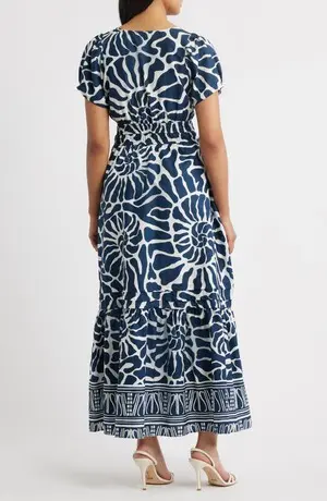 Halogen Allover Print A-line Dress