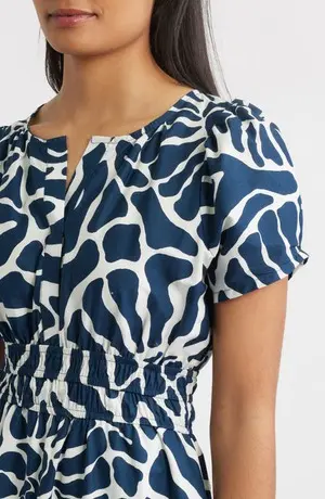 Halogen Allover Print A-line Dress