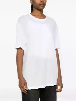 JAMES PERSE Scalloped Cotton T-shirt - White