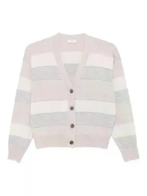 Peserico Striped Button-up Cardigan