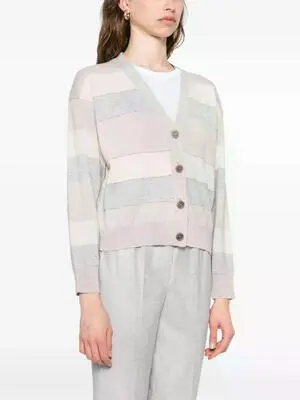Peserico Striped Button-up Cardigan