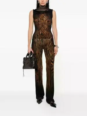 JEAN PAUL GAULTIER High-neck Printed Top