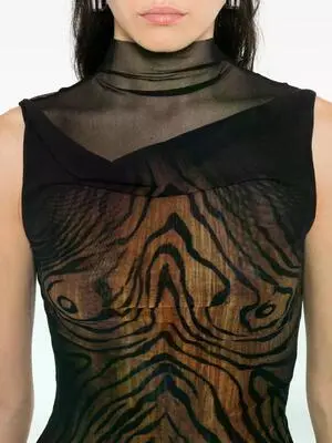 JEAN PAUL GAULTIER High-neck Printed Top