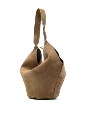 Khaite Lotus Suede Shoulder Bag - Brown