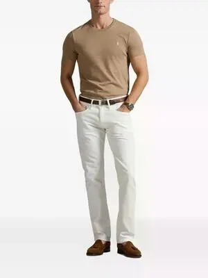 Polo Ralph Lauren Logo-embroidered Cotton T-shirt - Brown