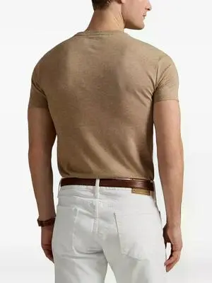 Polo Ralph Lauren Logo-embroidered Cotton T-shirt - Brown