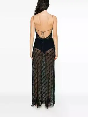 ATU BODY COUTURE Patterned Open-back Maxi Dress