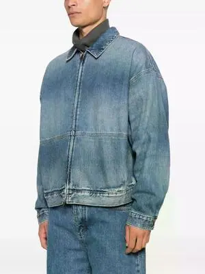 Fear Of God Zip-front Denim Jacket - Blue