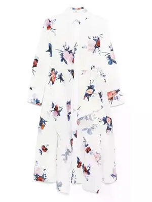 ERDEM Floral-Print Midi Shirt Dress