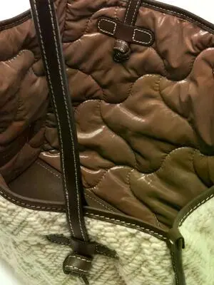 GIANNI CHIARINI Chevron-quilted Tote Bag - Neutrals