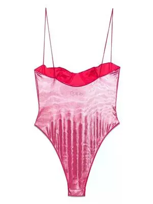 Oseree Metallic-finish One-piece Swimsuit