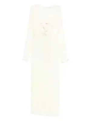 Magda Butrym Floral-appliqué Maxi Dress - White