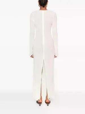 Magda Butrym Floral-appliqué Maxi Dress - White