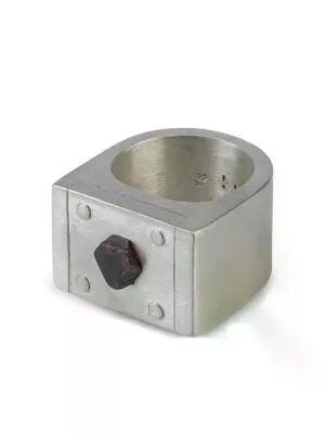 PARTS OF FOUR Plate Single Spinel Ring - Silver