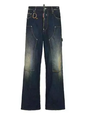 Dsquared2 Panelled Wide-leg Jeans - Blue