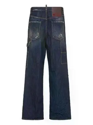 Dsquared2 Panelled Wide-leg Jeans - Blue