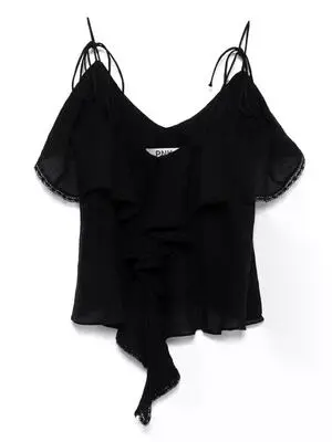 PNK Lace-detail Cotton Top