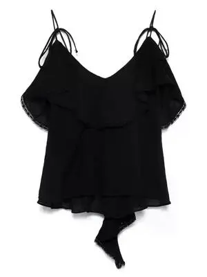 PNK Lace-detail Cotton Top