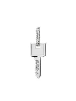 EERA 18k Gold Key Small Earring - White