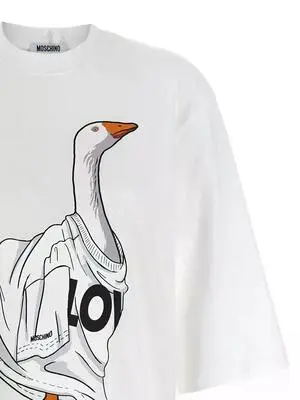 Moschino Goose Print Crewneck T-shirt
