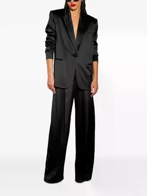 THE SEI Satin Single-breasted Blazer - Black