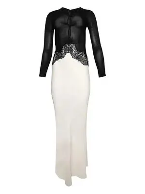 Christopher Esber Lace Trimmed Long-sleeve Dress
