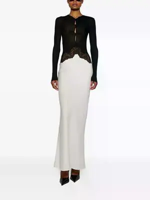 Christopher Esber Lace Trimmed Long-sleeve Dress
