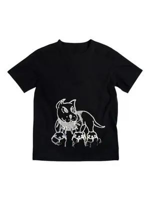 CHITÈ Dog-embroidered T-shirt