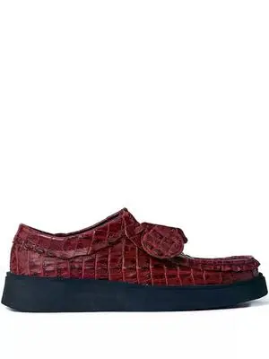 Martine Rose Torview Croc-embossed Lace-up Shoes
