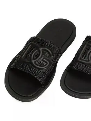 Dolce & Gabbana Logo Appliqué Slides