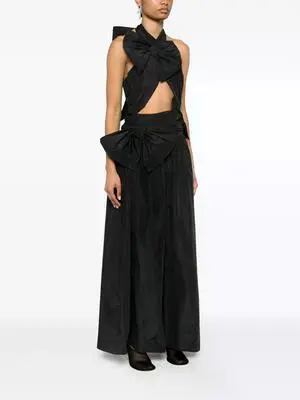 Viktor & Rolf Drape Bow Maxi Dress - Black