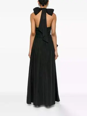 Viktor & Rolf Drape Bow Maxi Dress - Black