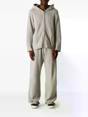 LES TIEN Raw-edge Zip Hoodie