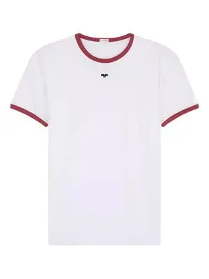 FURSAC Contrast-trim Cotton T-shirt - White
