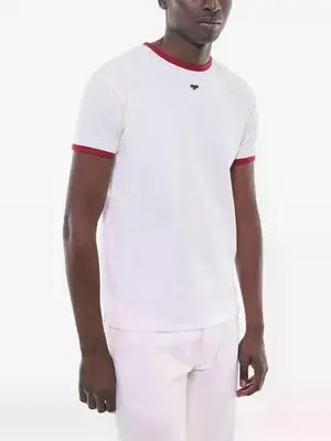 FURSAC Contrast-trim Cotton T-shirt - White