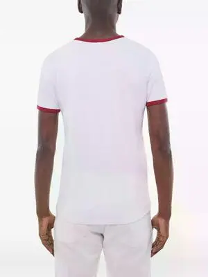 FURSAC Contrast-trim Cotton T-shirt - White
