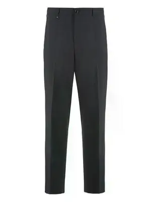 BOSS Virgin-wool Straight-leg Trousers